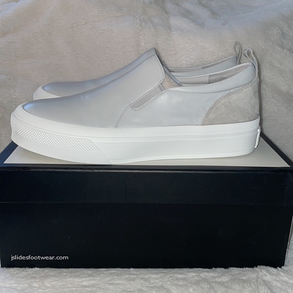 J/SLIDES | Shoes | Nwt Jslides Gia Light Grey Leather | Poshmark